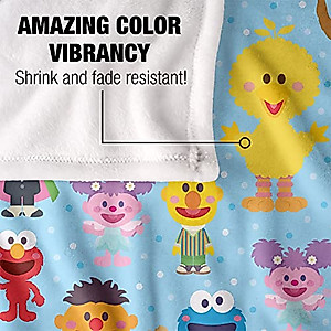 Sesame Street Cute Character Pattern Officially Licensed Silky Touch Super Soft Throw Blanket 36" x 58"