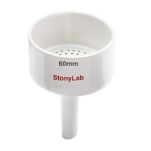 StonyLab Porcelain Buchner Funnel 60 mm, Porcelain Buchner Filter Funnel OD 6 cm ID 5.4 cm for Laboratory