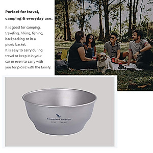Boundless Voyage 400ml Camping Titanium Single-Walled Bowls Lightweight for Outdoor Hiking Dinnerware A-Ti1105T