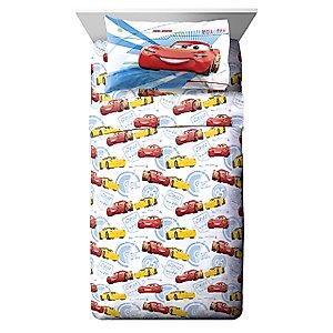 Jay Franco High Tech Twin 3 Piece Sheet Set, Cars Red