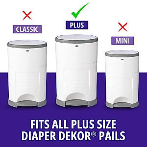 COMFICOVE Refills Compatible with DEKOR PLUS Diaper Pails | 4 Pack | Extra Thick Diaper Pail Refill Liners | Fresh Scent | Easy to Replace and Dispose of Diaper Bag | Odorless Baby Diapers Disposal