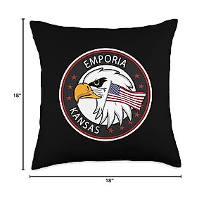 Emporia Kansas KS Throw Pillow