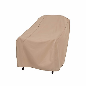 Modern Leisure Basics Patio Chair Cover - Weather-Resistant Fabric - Furniture Protection Perfect for Patio, Deck, and Porch - 33" L x 34" W x 31" H - Khaki, 2023