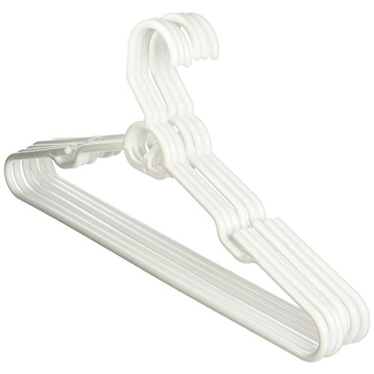 Heavy Duty Tubular Hanger with Attachable Hook , White 6pk