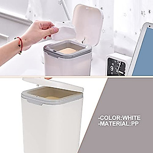 DOITOOL Office Decor Office Decor Office Decor 2Pcs White Garbage Can Mini Trash Can for Desktop Trash Bin Decorative Rubbish Bin Tabletop Garbage Can Lint Bin Lint Bin Lint Bin