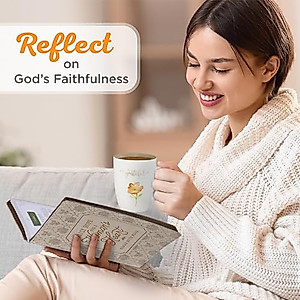 Christian Art Gifts Ceramic Coffee or Tea Mug Set for Women, Be Grateful, Faithful, Thankful, Joyful Bible Verse Mug Set, Boxed Set of 4 Coffee Cups