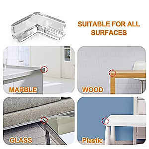 HOMREALM Baby Proofing 12 Pack Corner Guards Furniture Corner & Edge Safety Bumpers Corner Covers Protectors Baby Proof Bumper & Cushion to Cover Sharp Furniture & Table Edges (L Shape)