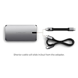 Satechi USB C Hub Multiport Adapter, USB C Docking Station 9 in 1, 4K HDMI, 100W USB C PD Charging, USB C Data, 2 USB-A, GbE, Micro/SD Card Readers, VGA, for MacBook, Windows - Space Gray