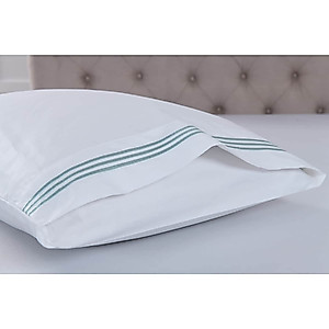 5pcs 400TC Cotton Duvet Cover Set Aqua King