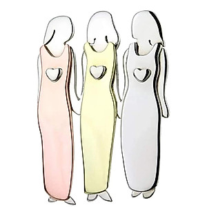 Alloy Sister Brooch Pin Set: 3 Sisters Clothing Pin Best Friends Sisterhood Brooch Alloy Sweater Breastpins BFF Brooch for Purse Sweater, 3.2X2.5X0.5cm, AX191275LU