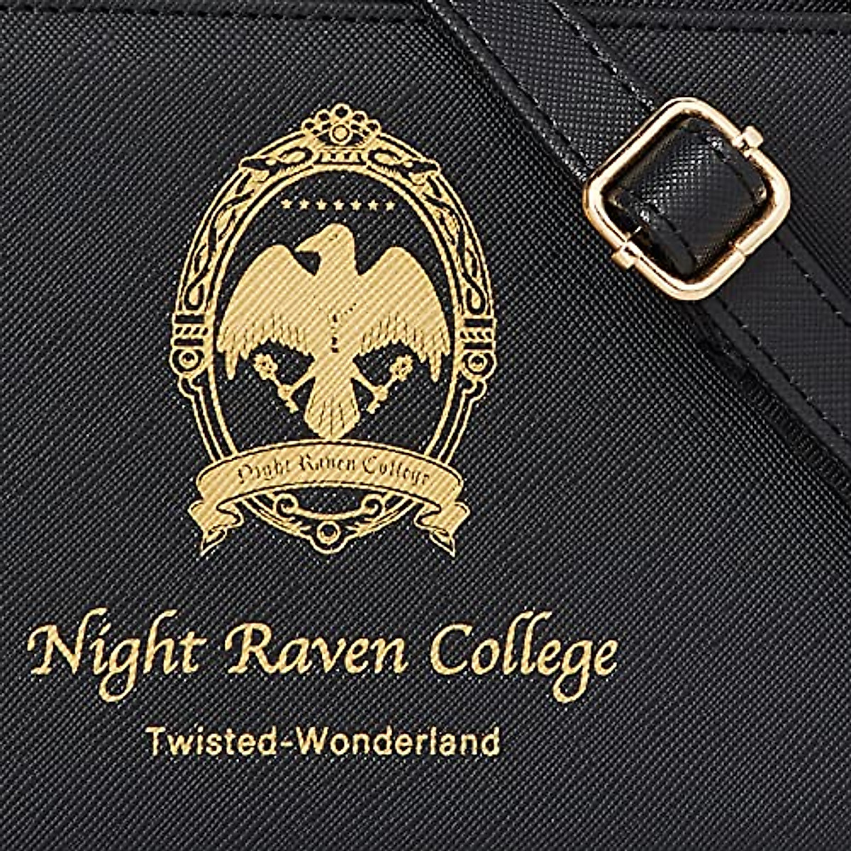 Disney Twisted Wonderland 0130 Women's Shoulder Bag, Mini Bag, Crossbody Bag, Water Repellent, Synthetic Leather, Lightweight, Small, Logo, Multi-functional, Smartphone, Black (MTW-147)