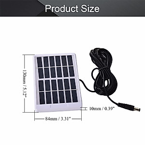 Fielect 5Pcs 6V 1.2W Mini Solar Panel Module Polycrystalline Silicon DIY Battery Power Charge Solar Cell Panel Module with Wire DC Plug White