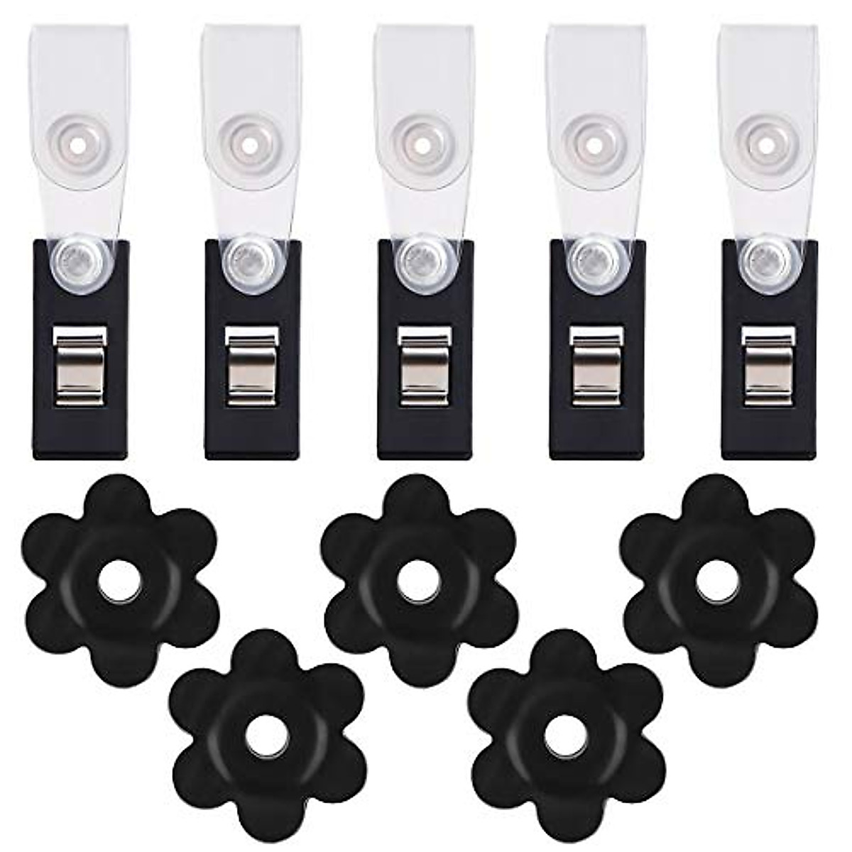 BAGTeck 10 PCS Garden Flag Rubber Stoppers and Adjustable Anti-Wind Flag Stops, Rubber Garden Flag Stoppers Flag Pole Stopper and Yard Flag Clip for Garden Flag Pole Stand (10PCS)