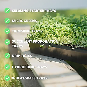 1020 Seed Starting Trays, Plant Tray, Microgreens Growing Trays, Plastic Seed Trays, Reusable Seedling Tray, 5-Pack Growing Trays, Germination Tray, Planting Tray, Plant Tray For Seedlings