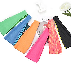 JOYOYO 12 Colors Kids Headbands Breathable Athletic Sweatbands Sports Headband for Girls and Boys Moisture Wicking Elastic Hairband for Toddler Children and Teenagers