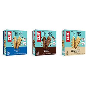 CLIF BAR Thins - Variety Pack - Crispy Snack Bars - Made with Organic Oats - Non-GMO - Plant-Based - 100 Calorie Packs - Amazon Exclusive - 0.78 oz (Pack of 3)