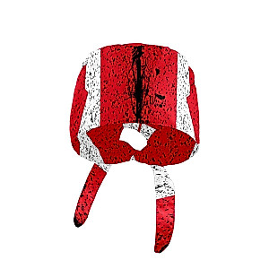 Women's Working Cap with Button and Sweatband, Head Covers Adjustable Tie Back Hat Headwraps Reusable Caps 3D Printed for Men Canada Grunge Flag Maple Leaf Red White Black