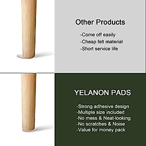 Yelanon Felt Furniture Pads - 216 Pcs Furniture Pads Hardwoods Floors Self Adhesive, Cuttable Felt Chair Pads, Anti Scratch Floor Protectors for Furniture Feet Chair Legs, Beige & Black