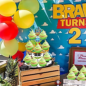 Gkszajo Cartoon Story Cupcake Stand-Toy Theme Birthday Decoration Baby Shower Party Supplies 3 Tier Cardboard