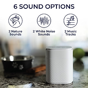 Yogasleep Pawzz White Noise Machine for Dogs, Home & All Pets. with Integrated Bark Sensor, 6 Automatic Relaxing Natural Sounds, Help Keep Pets Calm, Anti-Barking with Training, Noise Canceling
