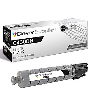 Clever Supplies CS Compatible Toner Cartridge Replacement for Ricoh C430DN 821105 Black Color Laser Aficio SP C430DN Aficio SP C431DN Aficio SP C431DN-HS Aficio SP C431DNHT Black