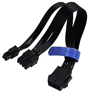 COMeap 8 Pin to 4 Pin CPU Power Adapter, CPU 8 Pin Female to CPU 8 Pin ATX 4 Pin Male Converter Extension Cable for Motherboard 9.5-inch(24cm)