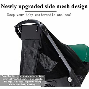 iNelihoo Snap-on Baby Stroller Sun Shade Compatible with Doona, Breathable 360° Full Coverage Sun Protection Canopy, Functional Anti-UV Stroller Blackout Cover Shield Sun Cover Shade fit Doona