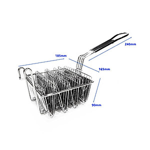 LOVIVER Taco Deep Shell Fryer Basket Taco Holder Basket with Grip Handle, Practical, 4/6 Shells Optional - 4 Shells