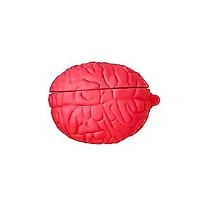 Xinbalove Case Compatible with Airpods Pro Creative Brain Design Carrying Case Creative Animal Soft Silicone Shockproof Durable Stylish Earphone Protective Skin with Ear Hooks