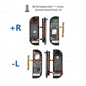Full Screw Set with Spring Replacement for Nintendo Switch Left & Right Joy-Con Controller Screws Springs