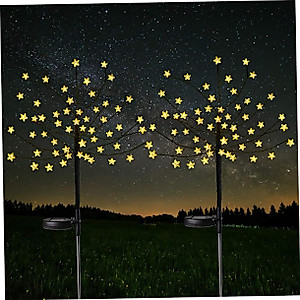 Housoutil Solar Outdoor LED Star Tree Branch Lantern Waterproof for Garden Patio Yard Decorative