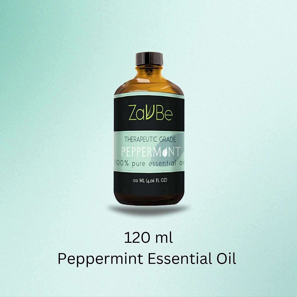 ZAVBE Peppermint Essential Oil | 100% Pure, Undiluted, Natural Aromatherapy, Therapeutic Grade 120 mL (4 oz)