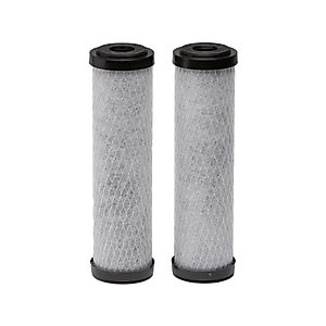 EcoPure EPW2C Carbon Whole Home Replacement Water Filter-Universal Fits Most Major Brand Systems (2 Pack), 2 Count (Pack of 2), Light Gray/Black