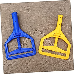 Mop Head 2pcs Commercial Microfiber Micro Fiber Mop Industrial Mop Commercial Mop Handle Mop and Bucket Plastic Roller Accessories Dragging Wet Mop