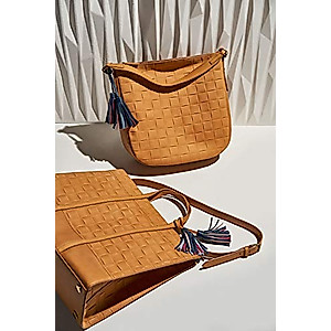 Fossil Women's Jolie Leather Hobo Purse Handbag, Tan