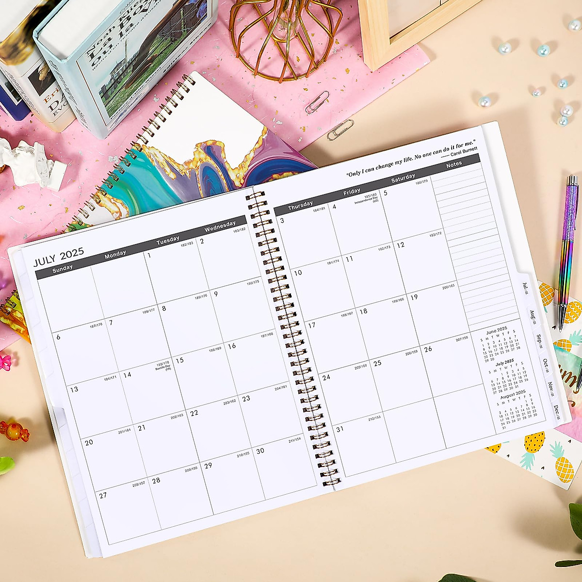 2023-2025 Monthly Planner/Calendar - 2 Year Monthly Planner 2023-2025, July 2023 - June 2025, 9" x 11" Planner with Monthly Tabs, Twin-Wire Binding, Two-Side Pocket, Perfect Daily Organizer