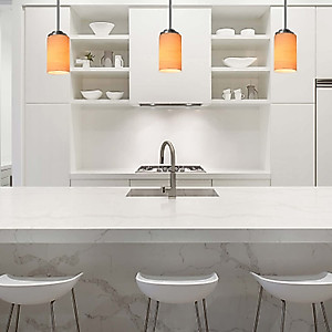 Eumyviv Frosted Glass Lamp Shade, 2pcs Cylinder Lampshade Cover Replacement with 1-5/8-Inch Opening for Chandelier Pendant Lighting Fixture A00079