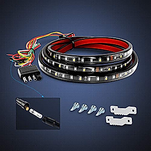 Nilight 48”/49” LED Tailgate Light Strip 90 LED Red/White for Running Light Brake / Turn Signal / Reverse Light，2 Years Warranty