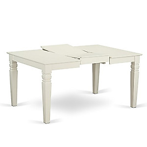 East West Furniture WEDA7-WHI-C Dining Room Table Set, 7-Piece