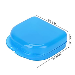 Denture Case, Compact Portable Dustproof Denture Storage Box 4pcs Plastic Mellow Firm Sturdy for Dental Clinic for Home Travel for Men Women