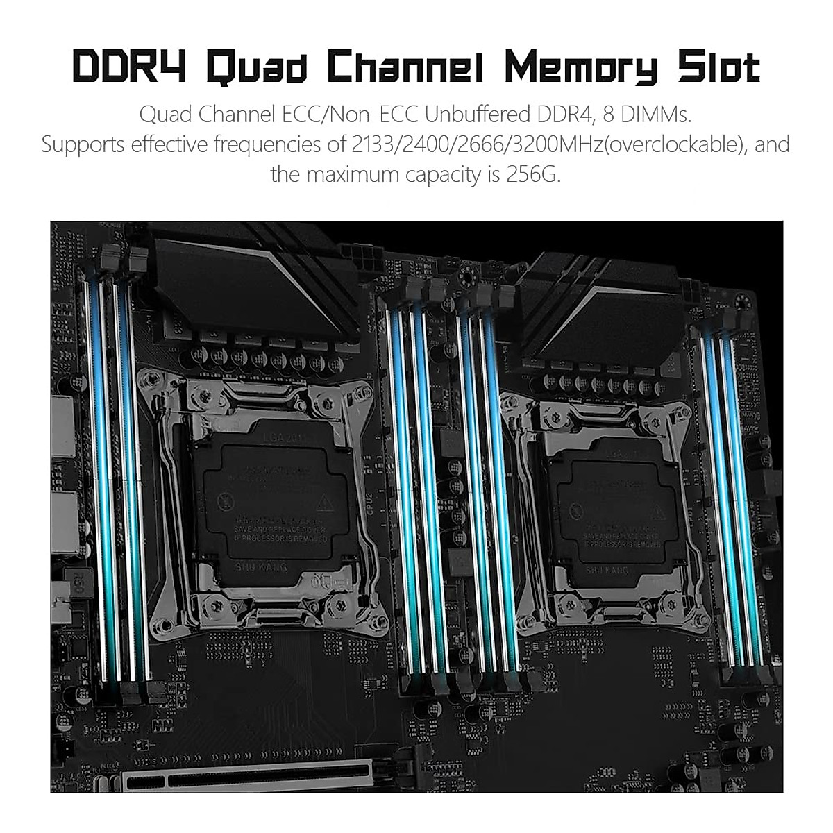 MACHINIST X99 Dual CPU Motherboard, LGA 2011-V3 Computer Server Motherboards (Intel i7 5th/6th Gen, PCIe 3.0, DDR4, Dual LAN, Dual M.2, SATA 6Gb/s, E-ATX) for Intel XEON E5 V3/V4 Series Max 256G