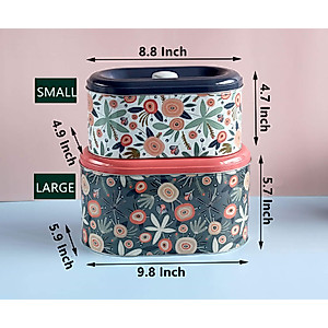 TUSIMI Tin Cookie Snack Jars Biscuit Storage Tin Canister Cookie Jar Home Kitchen Food Gifts Storage Containers with Lid for Biscuit Cookie ChocolatesToddler Food Baby Snacks | Food-Safe