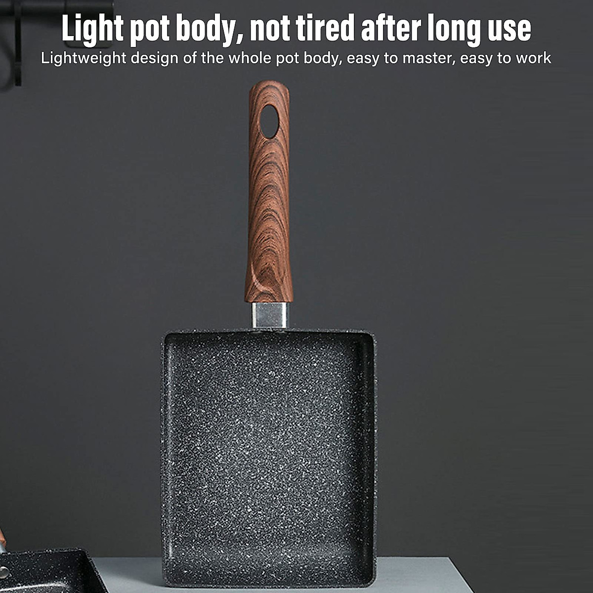 Grill Pan Square Griddle Pan Skillet , Non Stick Cast Aluminum Grilling Pan Rec Japanese Omelette Frying Pan Square Griddle Pan for Steak Breakfast Stove Tops Oven Safe(small)