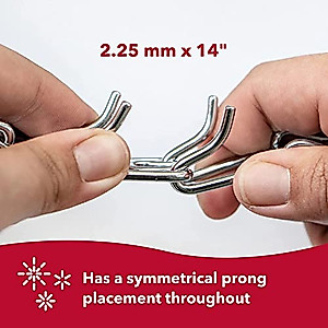 Herm SPRENGER Ultra-Plus Prong Dog Training Collar, 2.25 mm x 13" Neck Size, 2.25 mm x 16" Chain Length, Steel Chrome Plated Dog Prong Collar, Pinch Collar for Dogs, Dog Correction Collar