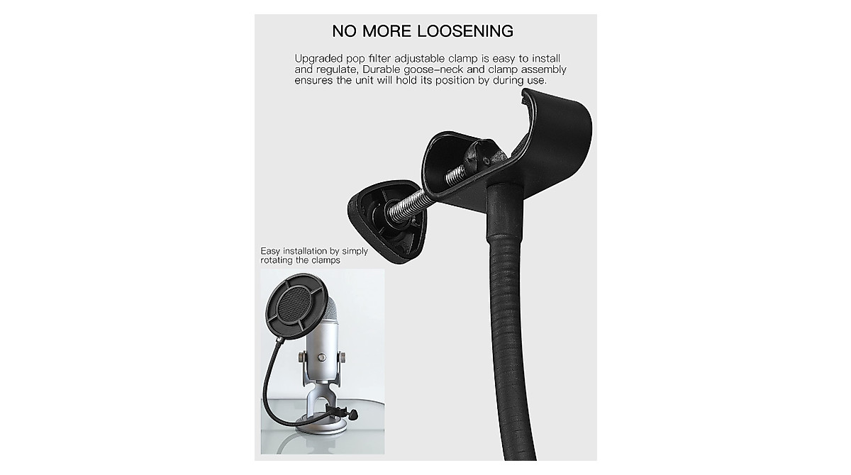 Professional Metal Mic Pop Filter for Blue Yeti - ARISEN Dual Layer Mesh