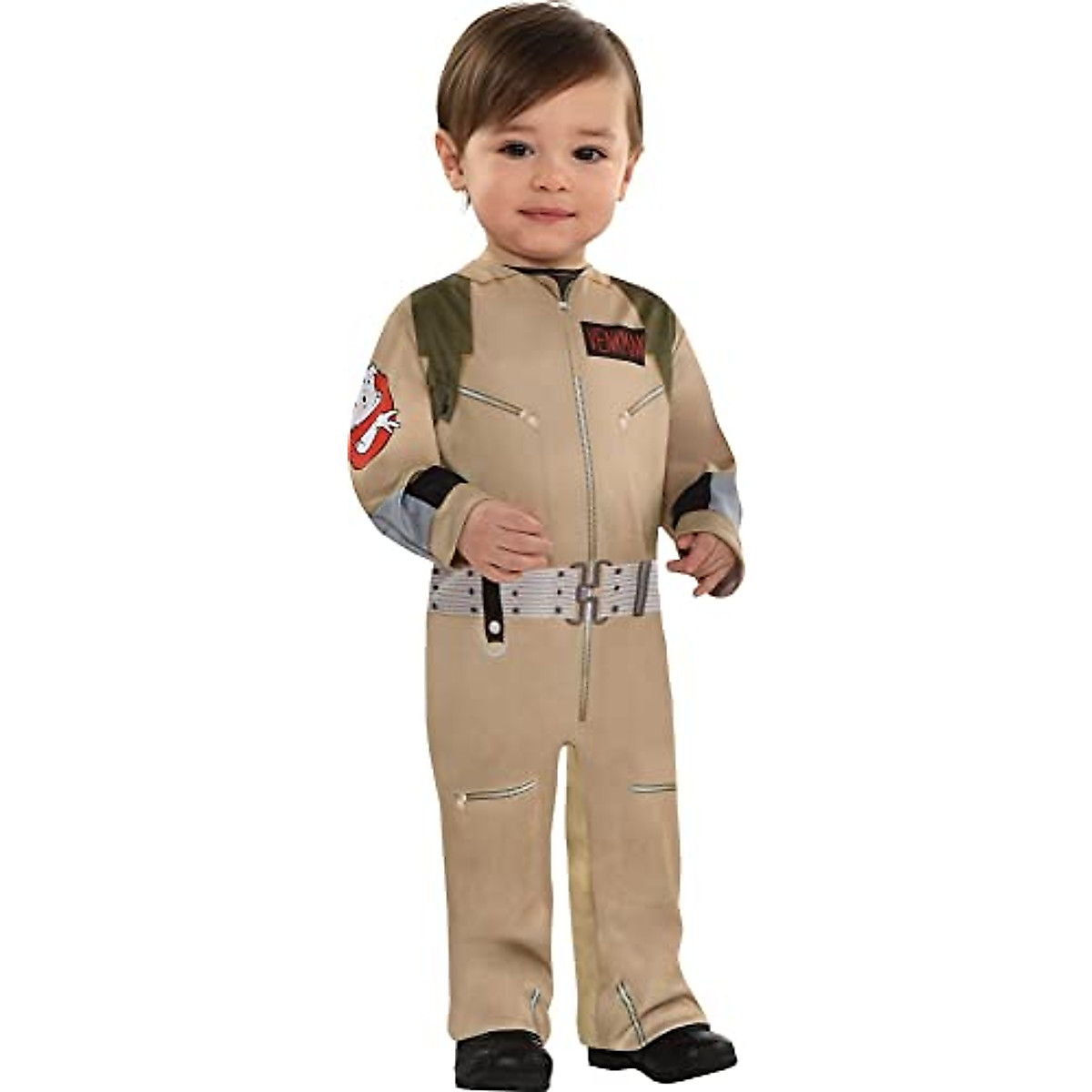 Party City Ghostbusters Halloween Costume for Babies, 12-24M, Includes Printed Jumper with Leg Snaps, Multicolor