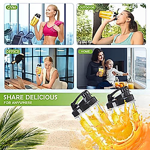 1000W Personal Bullet Blender for Shake and Smoothie, Healnitor Nutri Large Size Mixer with Blending and Grinding Blades for Kitchen, Tritan 32+15 Oz Travel Bottles for Fruits, Vegetables, Coffee, Black