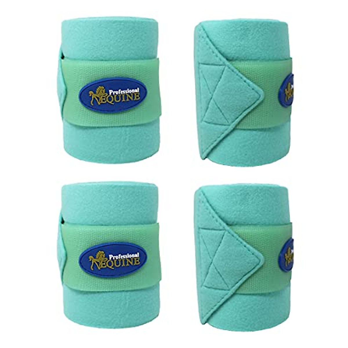 CHALLENGER Horse Tack Grooming Leg Set of 4 Fleece Polo Wrap Teal 95R21