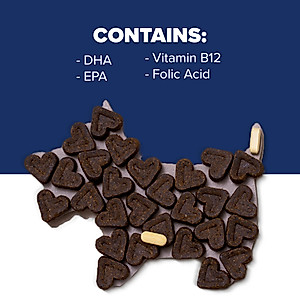Dr. Jeff Werber Body Boost Multivitamin for Dogs - Heart Shaped Soft Chews with Essential Omega Fatty Acids, Vitamins and Minerals of Dogs - Tasty Beef Flavor - 60 ct.