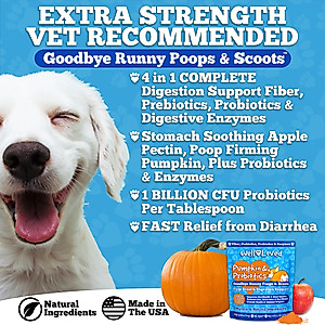 Well Loved Pumpkin & Probiotics Plus Probiotic Chews Bundle, Dog Probiotics and Digestive Enzymes, Dog Digstive Support